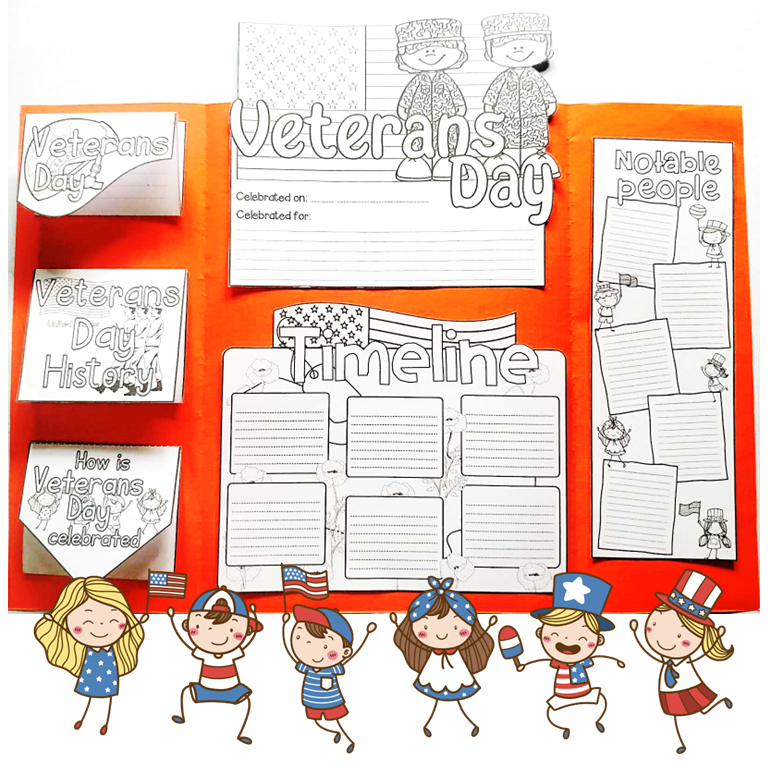 Veterans Day Lapbook with Reading Comprehension Activities | Teaching ...