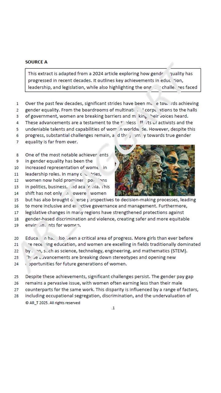One AQA 2026 GCSE English Language Paper 2 Mock | Models - (Equ ...