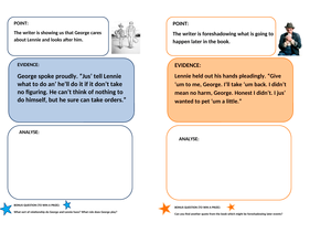 Of Mice and Men - 3x differentiated language analysis activity ...