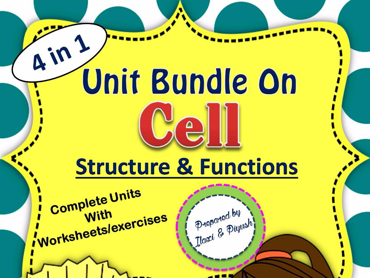 Bundle On Cell Unit Structure Function With Worksheets Activities