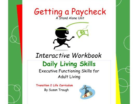 Getting a Paycheck - 2 Workbooks - Daily Living Skills | Teaching Resources
