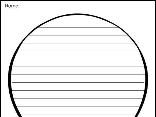 Hot Air Balloon Writing Paper Blank Lined and Dotted Handwriting Lines ...