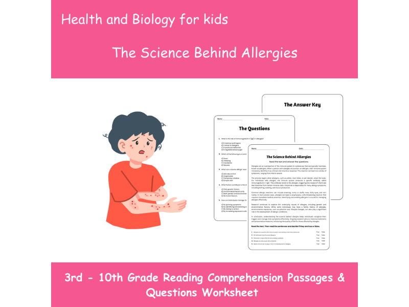 The Science Behind Allergies Reading Comprehension Passages & Questions ...