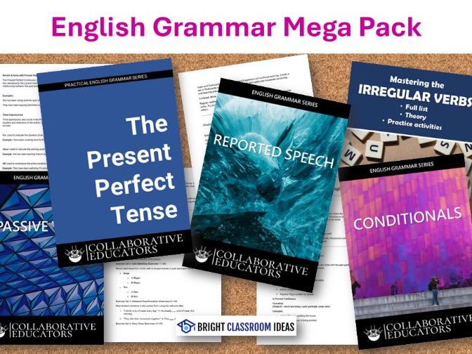 English Grammar Mega Pack | Tenses, Passive Voice, Reported Speech & More | Teaching Resources