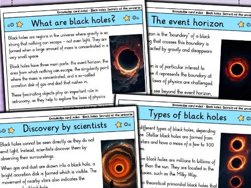 Black Holes - Flashcards | Astronomy | Key Concepts | Formation ...