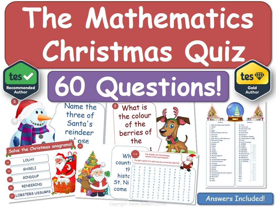 Maths Christmas Quiz Mathematics Teaching Resources Maths Christmas Quiz Mathematics Teaching Resources
