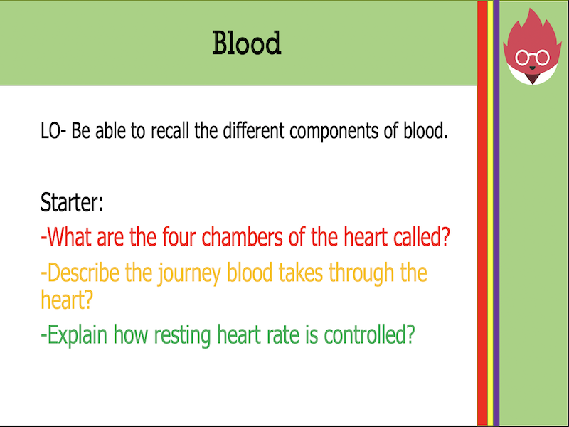 AQA GCSE Biology-Blood | Teaching Resources