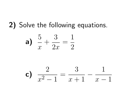 Solving Equations (one-step, two step, with brackets and fractions ...
