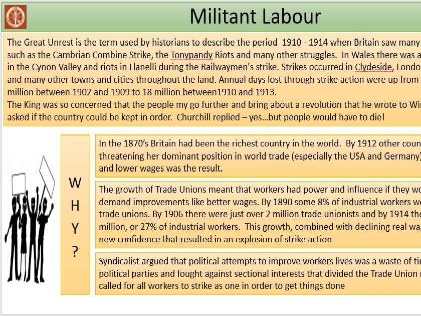 Militant Labour and the Great Unrest 1910-1914 to Britain's mstability ...