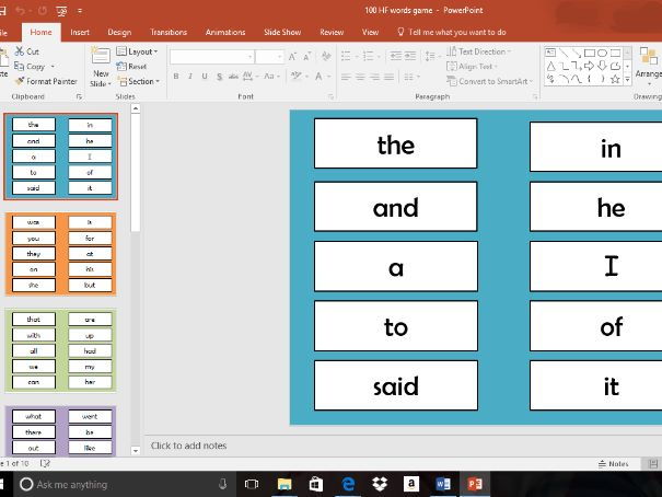 High Frequency Words First 100 Interactive Powerpoint | Teaching Resources