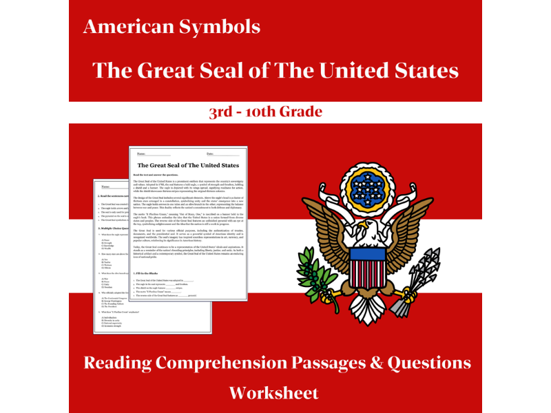 The Great Seal of the United States Reading Comprehension Passages ...