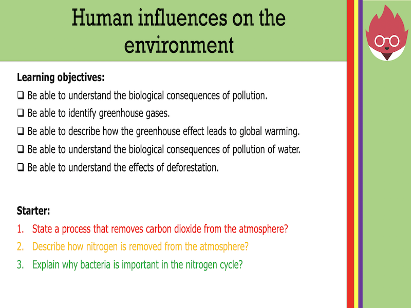 IGCSE Edexcel Biology (9-1) Ecology and the environment | Teaching ...