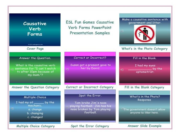 Causative Verb Forms PowerPoint Presentation Teaching Resources Causative Verb Forms PowerPoint Presentation Teaching Resources