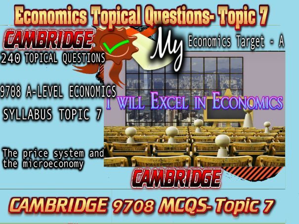 YEAR 13 TOPIC-WISE CAMBRIDGE ECONOMICS MCQS- TOPIC 7 (The price system ...