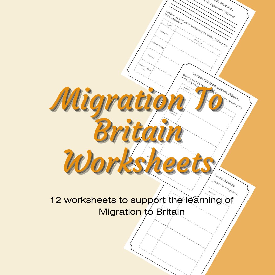 History Migration to Britain Worksheets | Teaching Resources
