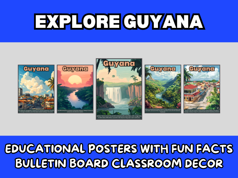 Explore Guyana – Educational Posters with Fun Facts | Bulletin Board Classroom Decor | Teaching ...