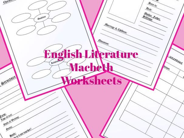 Shakespeare Macbeth Worksheets and Revision Clocks | Teaching Resources