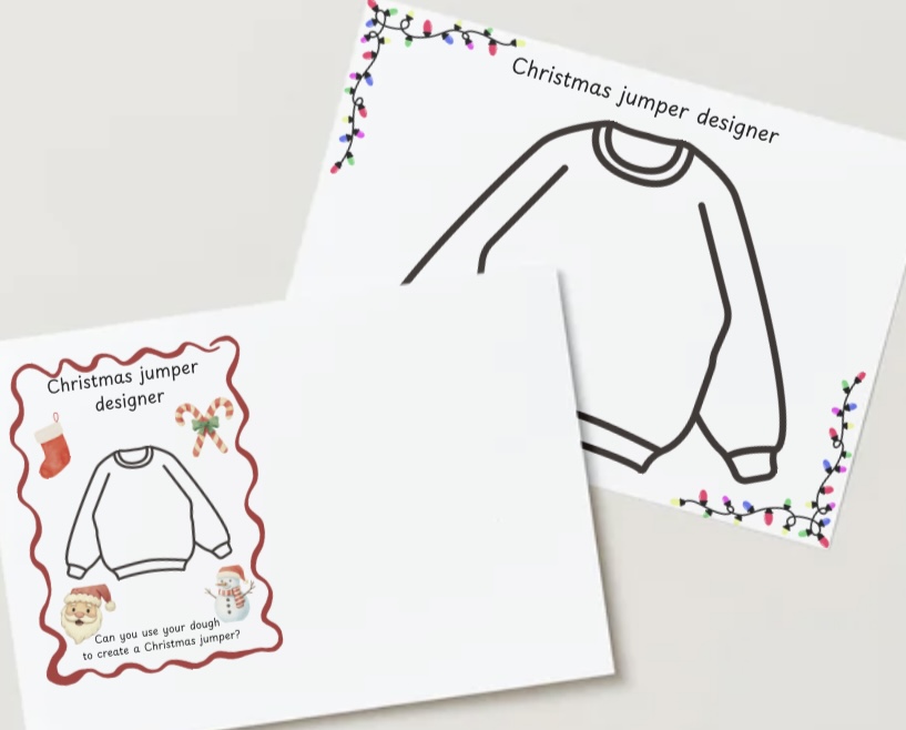 Playdough design a Christmas jumper mat | Teaching Resources