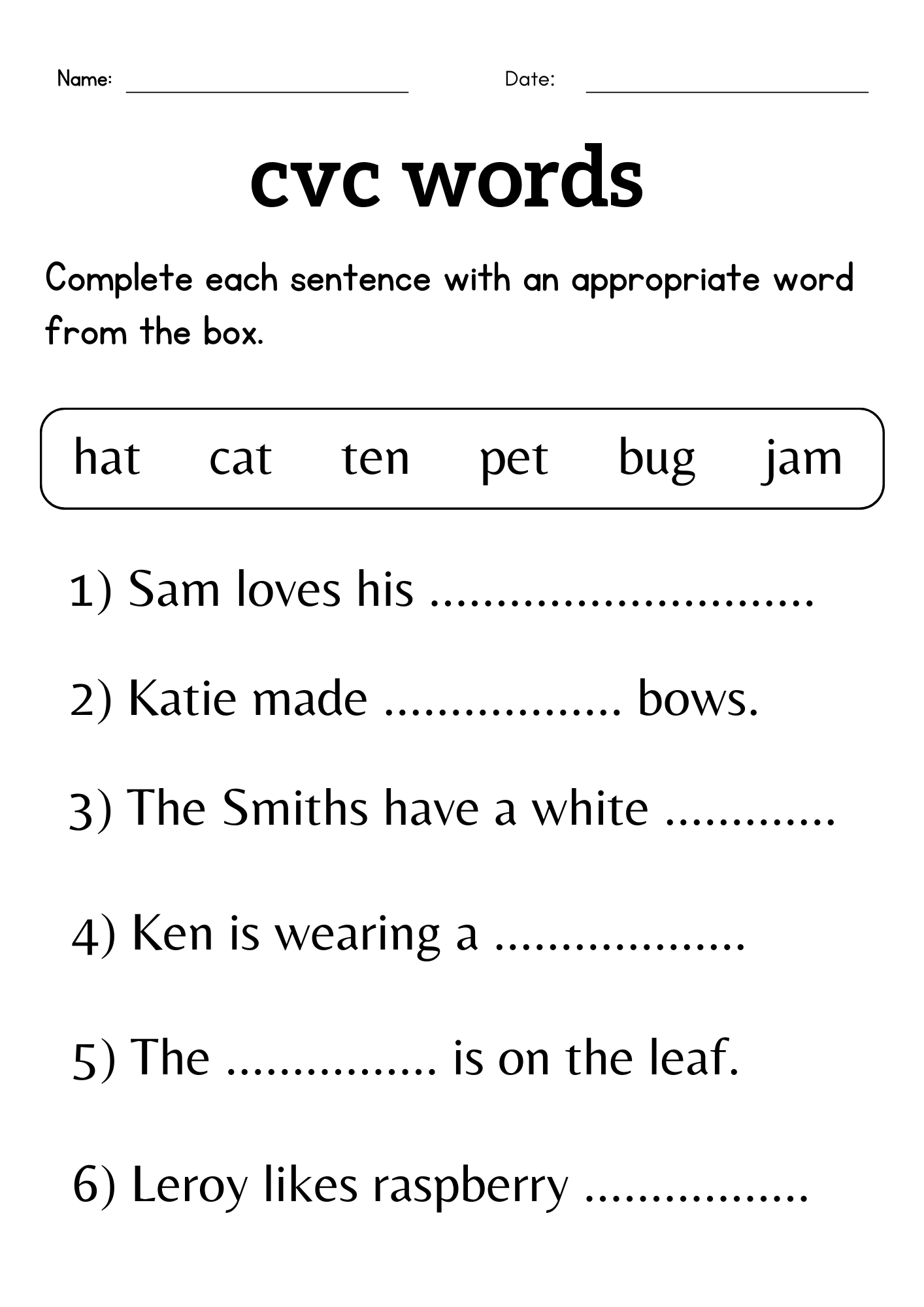 Cvc Words Writing Worksheets Made By Teachers Cvc Words Worksheets 15