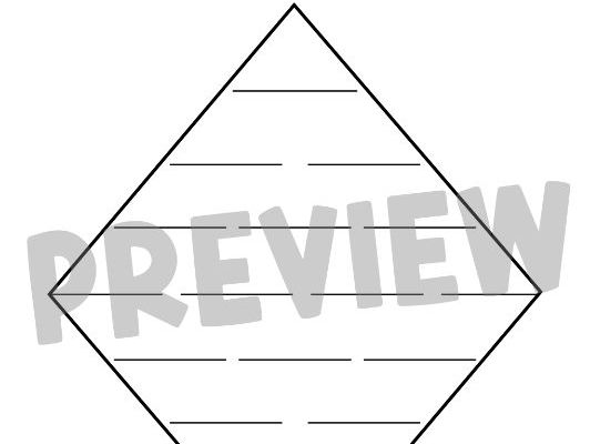 Diamante Poem Blank Template