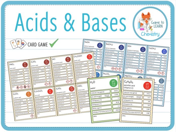 Acids and Bases - Card Game (KS3/4) | Teaching Resources