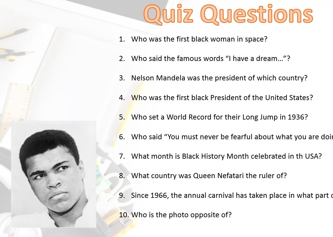 Black History Month Quiz With Answers And Artist Work Teaching Resources
