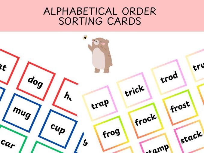 Alphabetical order word sort task and game | Teaching Resources