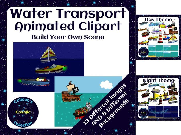 Animated GIF Water Transport Clipart BUNDLE – Save 20% | Teaching Resources