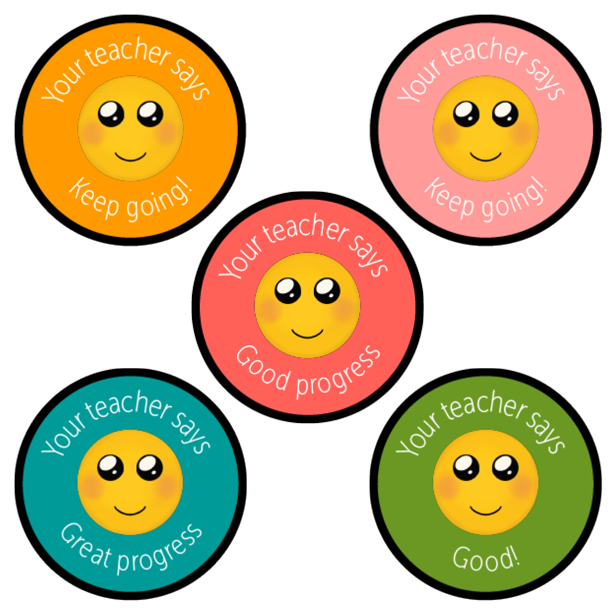 Smiley Digital Reward Stickers KS1 & KS2 | Teaching Resources