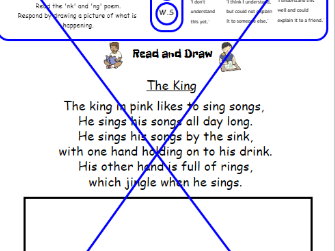 nk and ng read and draw activity | Teaching Resources