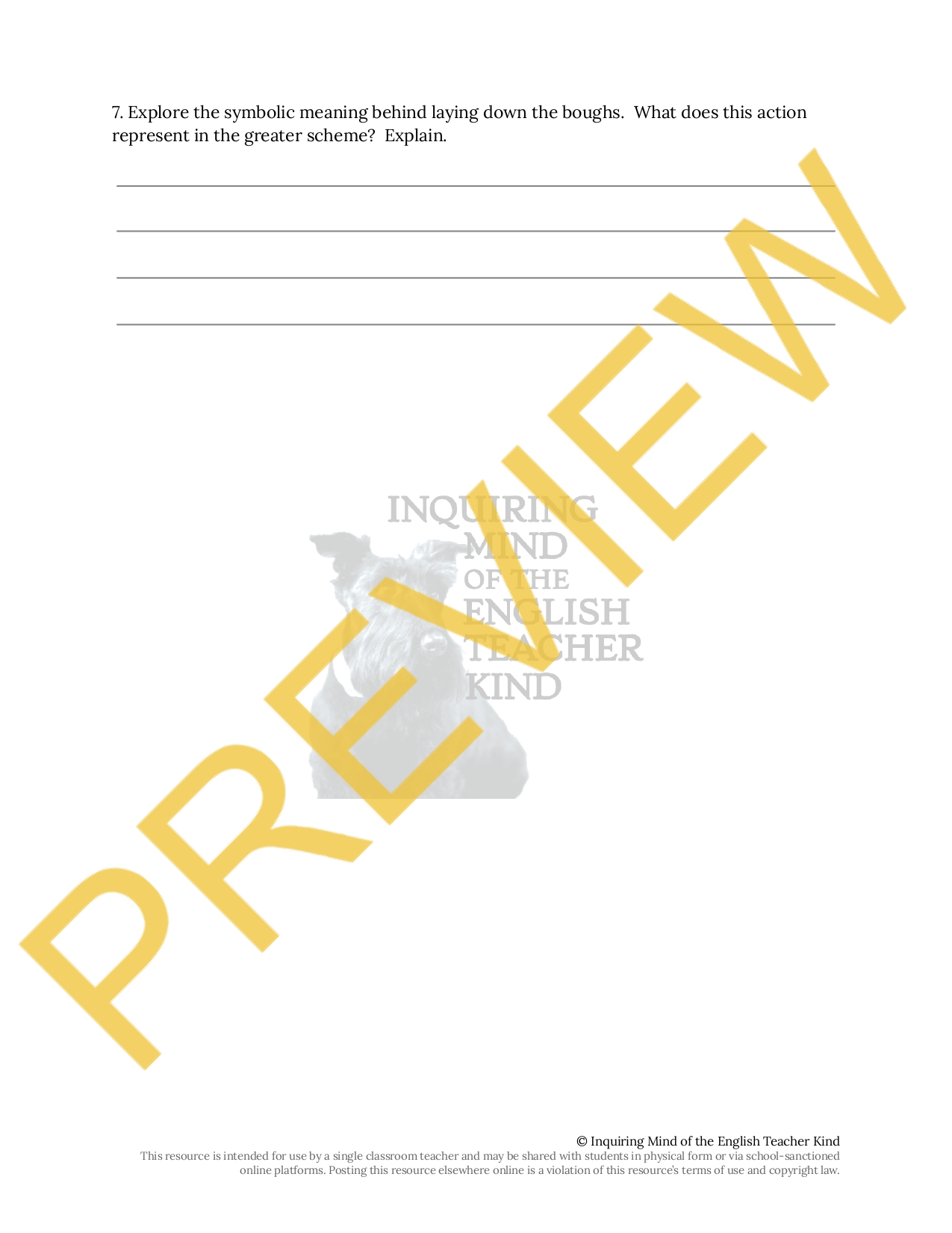 Macbeth Act 5 Scene 6 Close Reading Worksheet | Teaching Resources