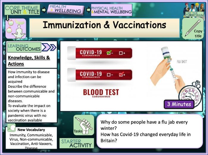 Vaccinations and Immunisation | Teaching Resources