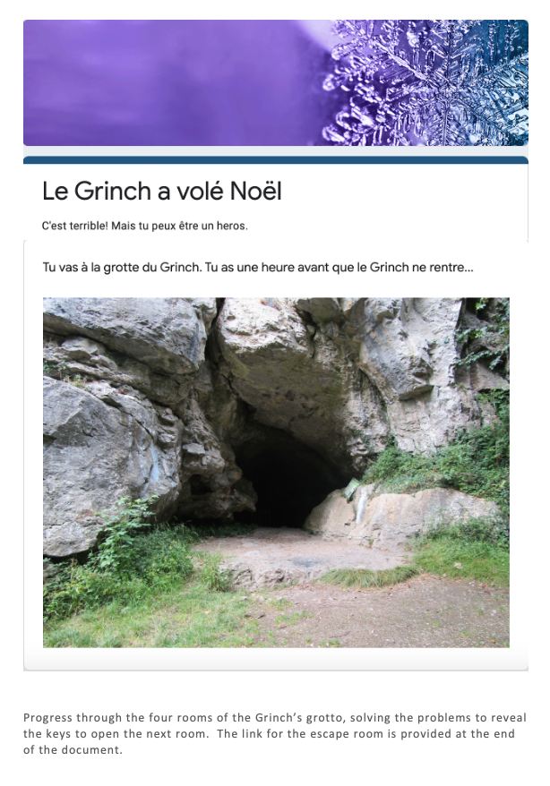 French Christmas Escape Room | Teaching Resources