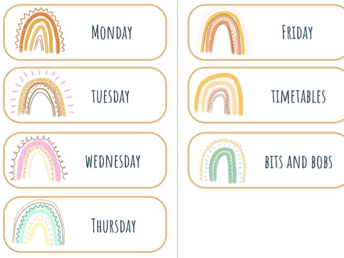 Days of the week labels - classroom organisation | Teaching Resources