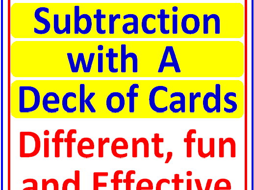 Subtraction with A Deck of Cards (43 Examples) | Teaching Resources