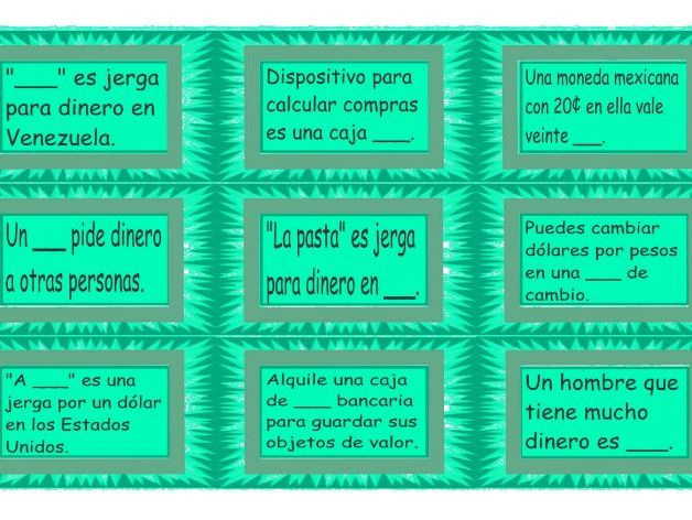 Money and Banking Spanish 4 Worksheet-2 Game-1 Exam Bundle | Teaching ...