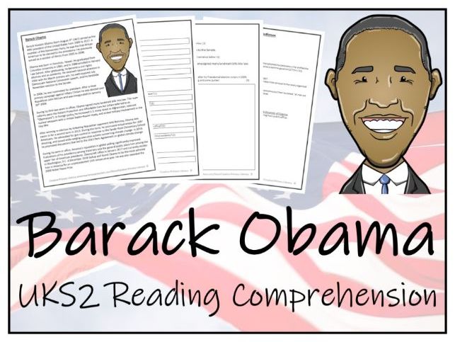UKS2 Literacy - Barack Obama Reading Comprehension & Biography Bundle ...