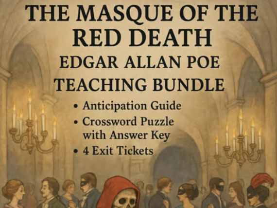 Poe's The Masque of the Red Death Anticipation Guide, Crossword Puzzle ...