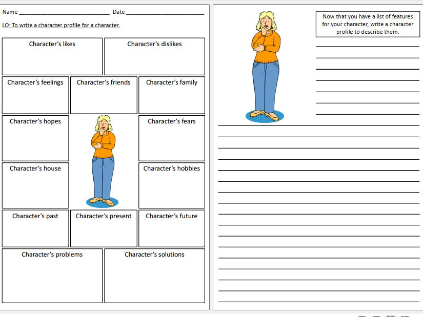 MUM - Oxford Reading Tree Books Writing Describe the Character ...