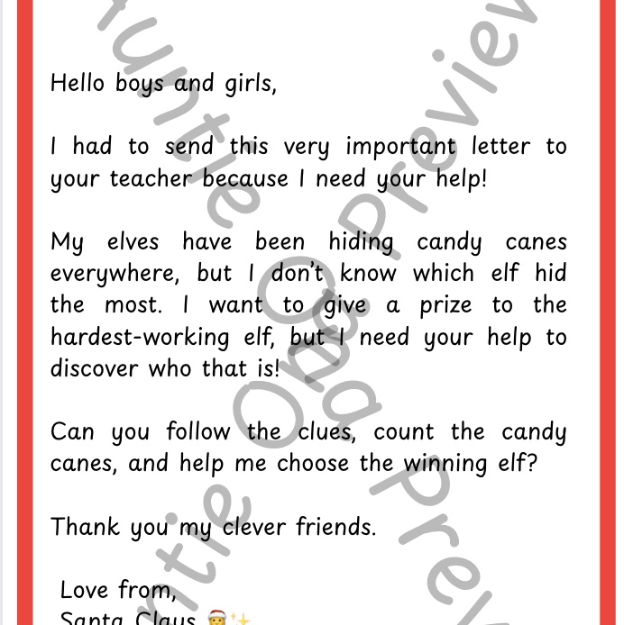 EYFS | KS1 Elf Detective Christmas Trail - Clue Hunt and Problem ...