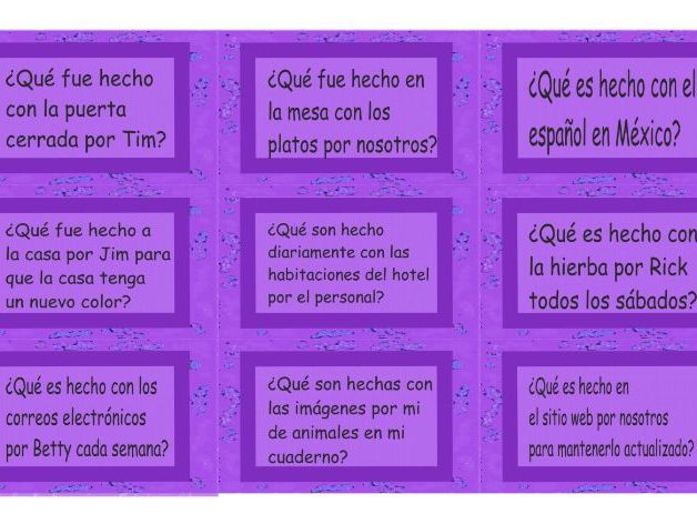 Passive versus Active Voice Spanish 4 Worksheet-2 Game-1 Exam Bundle ...