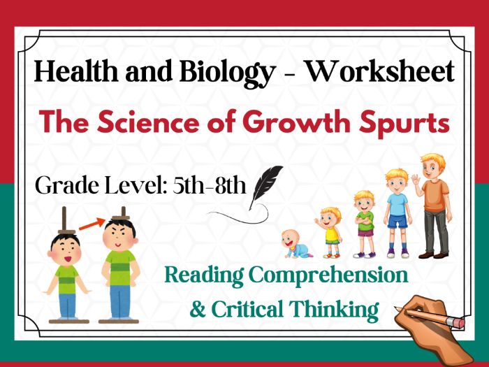 The Science of Growth Spurts: Reading Comprehension Passages ...