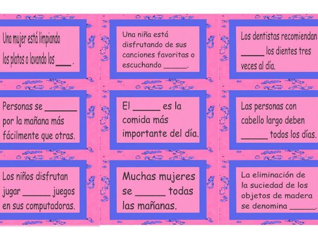 Daily Activities Spanish 4 Worksheet-2 Game-1 Exam Bundle | Teaching ...