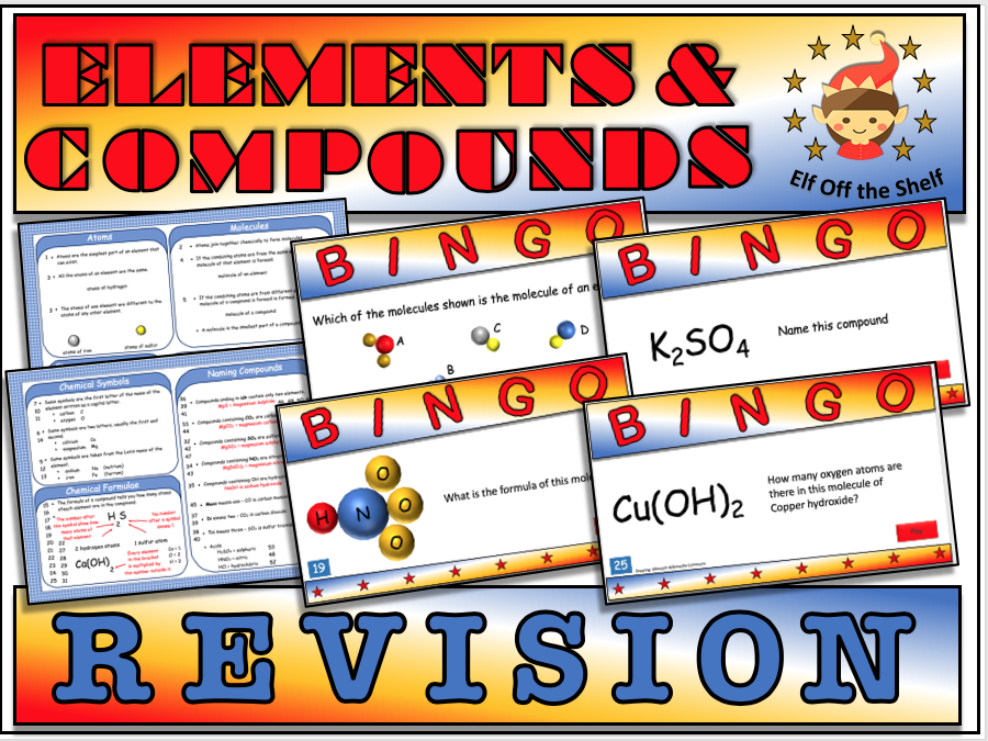 Elements and Compounds Revision Lesson with Quiz KS3 | Teaching Resources