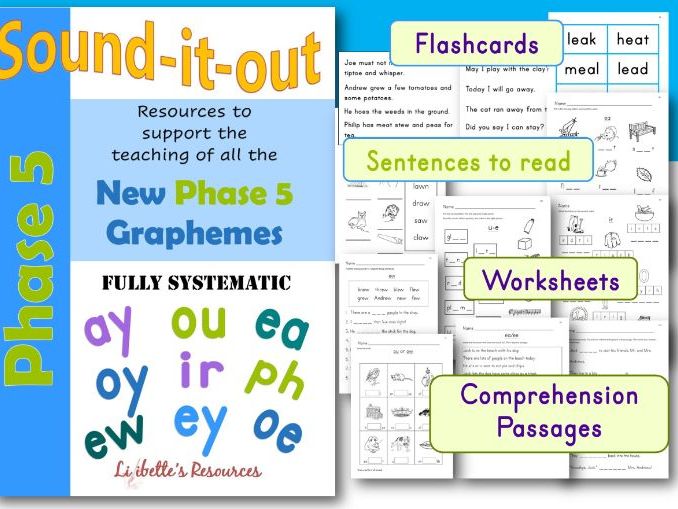 Phases 2 -5 Letters and Sounds Phonic worksheets BUNDLE | Teaching ...