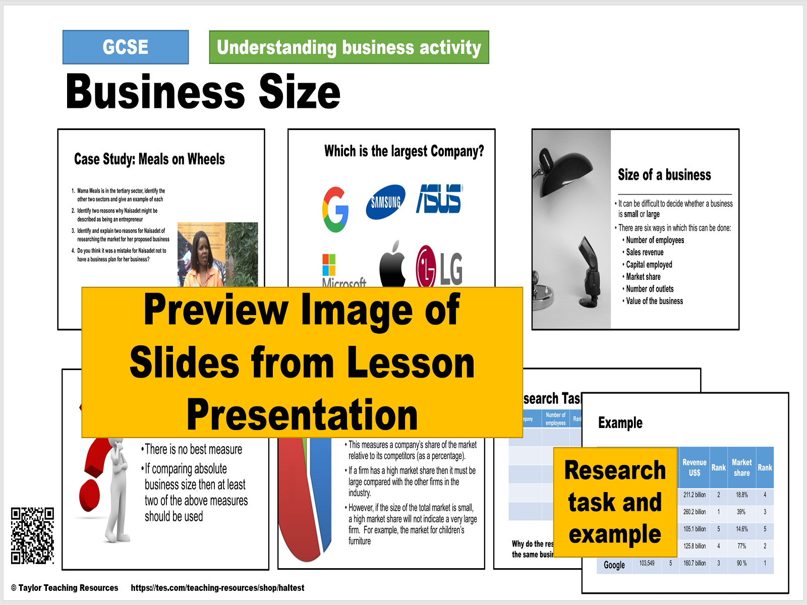 Business Size - GCSE Business Full Lesson | Teaching Resources