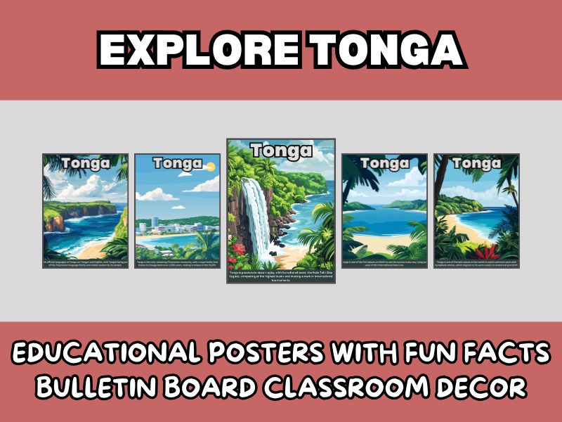Explore Tonga – Educational Posters with Fun Facts | Bulletin Board ...