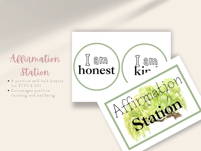 Affirmation Station Display – Positive Self-Talk Resource for EYFS ...