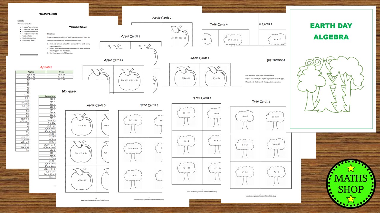 Earth Day Maths Algebra | Teaching Resources
