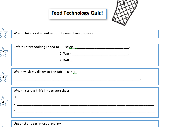 Year 7 Food Technology Worksheets Fill Online Printable Fillable Blank Year 7 Food Technology Worksheets Fill Online Printable Fillable Blank